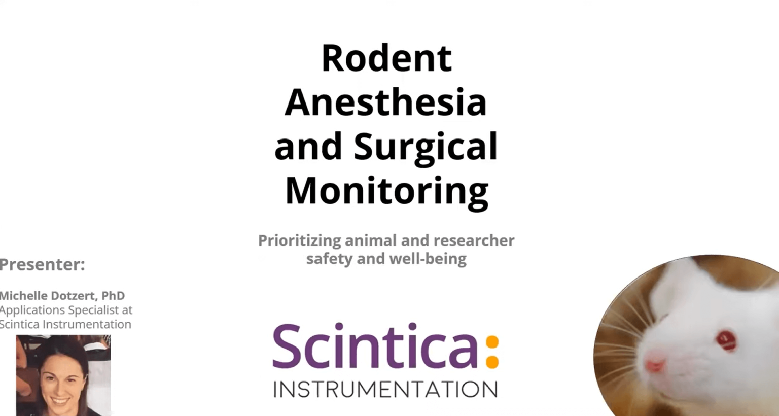 Webinar: Rodent anesthesia and surgical monitoring: the foundation for ...